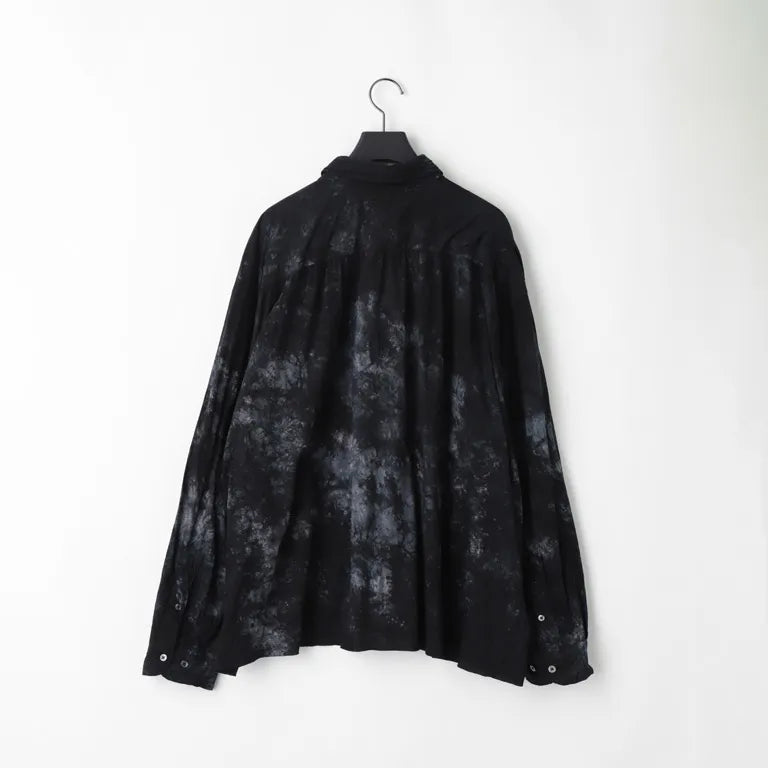 KANEMASA PHIL. - 46G Tie Dye Artisan Shirt - BLACK CHARCOAL DYE – un